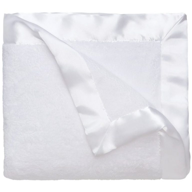 Elegant Baby Fleece Blanket (36 x 45) - White - Stitch Sensations